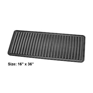 WeatherTech BootTray for Entryway - Durable Mat for Boots, Shoes, Traps Water and Dirt (16"x36") - Black