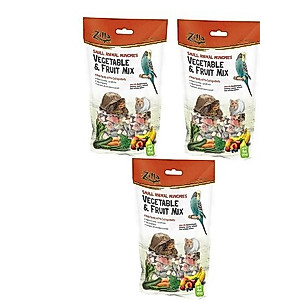 (3 Pack) Zilla Reptile Food Munchies Vegetable & Fruit Mix, 4 Ounces each