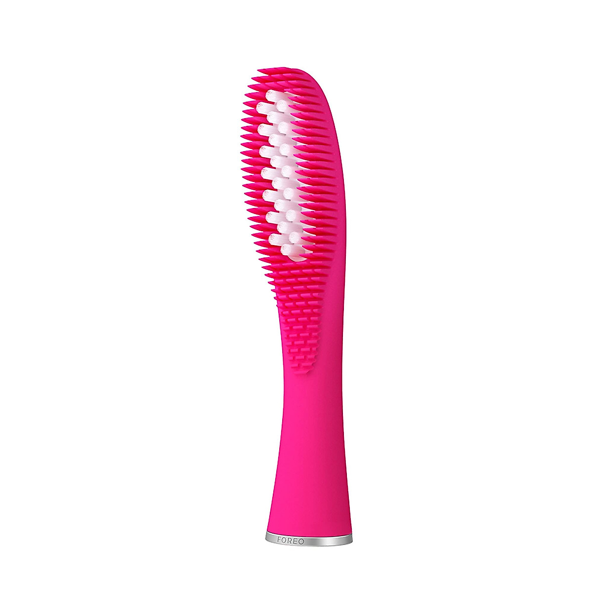 FOREO ISSA Hybrid Wave Brush Head Fuchsia, Medical-Grade Silicone & PBT Polymer Bristles, 6-Months Lasting