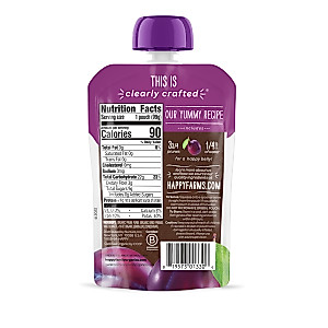 Happy Baby Clearly Crafted Organic Baby Food Stage 1, 3.5, 16 Count, Prunes, 56 Oz (Pack of 16)