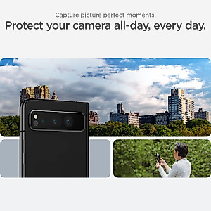 Spigen Camera Lens Screen Protector [GlasTR EZ FIT Optik] designed for Pixel Fold - Black [2 Pack]