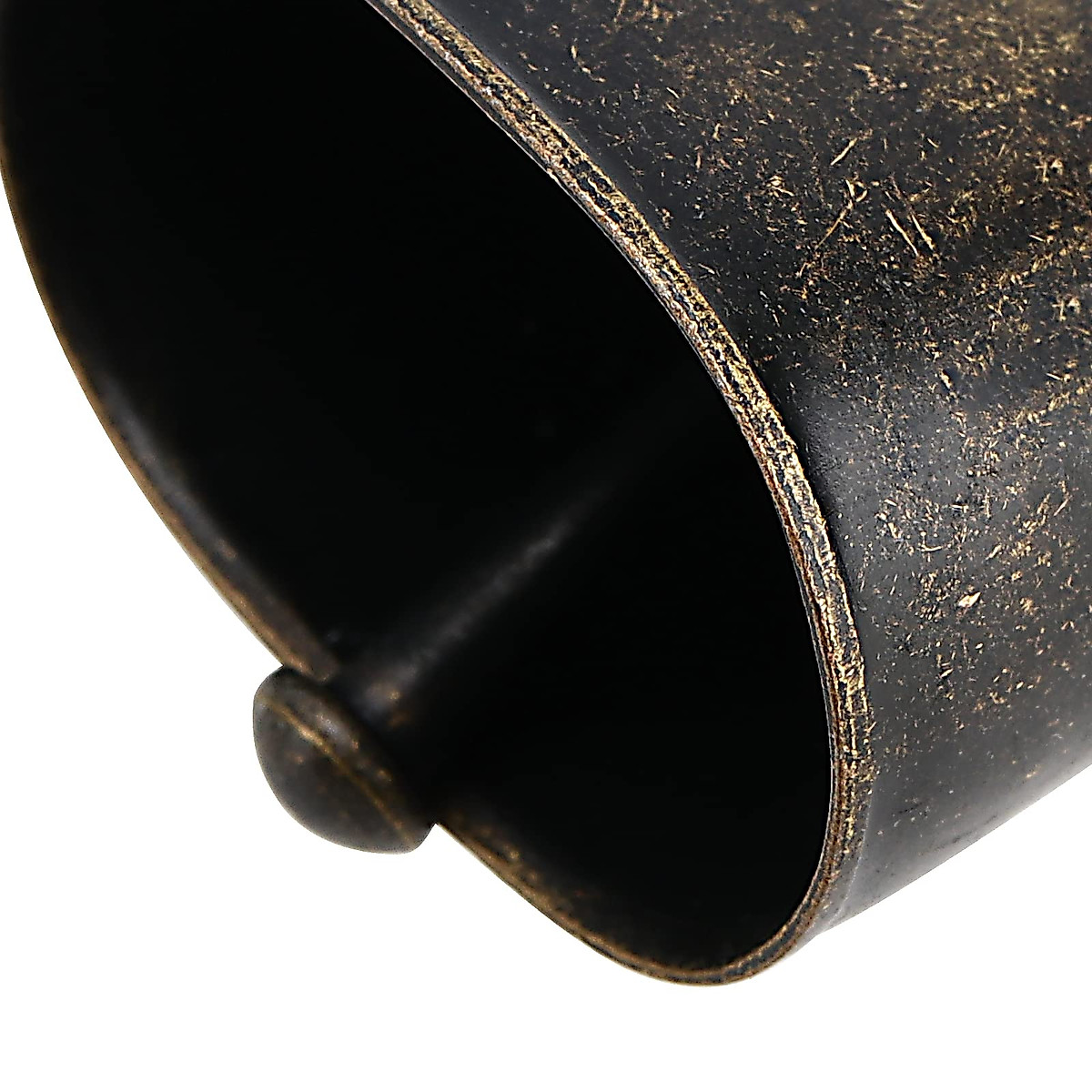 MAHIONG 25 Pack Cow Horse Sheep Grazing Copper Bells, Small Metal Cow Bells Loud Bronze Bell, Small Brass Bell Anti Lost Bells for Cow Horse Sheep Cattle, Bronze Black