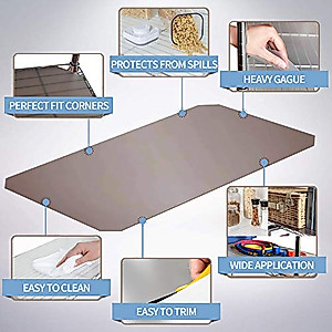 BRIAN & DANY 14" X 24" Wire Shelf Liners Value Pack of 3, Industrial Strength Thick Verson(0.4mm Rolled),Gray