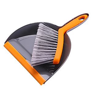 BUTIFULSIC Mini Broom Mini Cleaner Floor Cleaner Dust Cleaning Table Sweep Broom Vacuum Cleaner Broom Keyboard Brush Cleaner Floor Broom Blow Dryer Comb Attachment Mocha Master Cleaner Orange