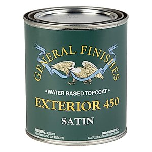 General Finishes Exterior 450 Water Based Topcoat, 1 Quart, Satin