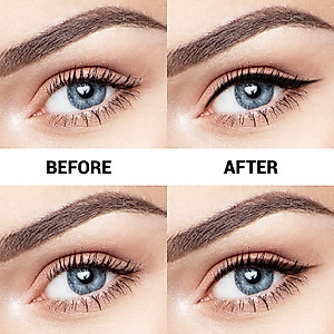 Music Flower Gel Eyeliner, Black and Brown Eyeliner Waterproof Long Lasting Smudge Proof Gel Liner with 2 Brushes, Easy to Eye Makeup and Remove, 3 g, Pack of 2