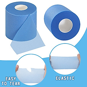 3 Piece Athletic Pre Wrap Tape for Hair 90 Yards Foam Underwrap Tape Sports Pre-wrap Athletic Tape Underwrap for Hair Ankle Wrists Knees Sports 2.75 Inch by 30 Yards(Blue)