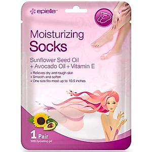 Epielle Hydrating & Moisturizing Gloves & Socks Masks Combo 12pk for Hand and Foot - Dry Hand, Dry Cracked Heel