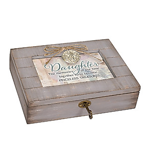 Cottage Garden Daughter Memories Treasures Grey Distressed Locket Music Box Plays You are My Sunshine