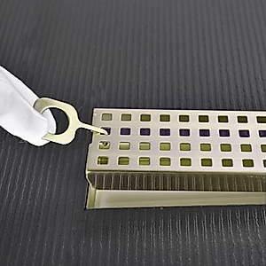 Nicmondo Linear Shower Drain 24 Inch, Bathroom Rectangular Floor Drain with Removable Cover Grid Grate, Adjustable Leveling Feet, Hair Strainer, SUS304 Stainless Steel Trench Drains, Brushed Gold