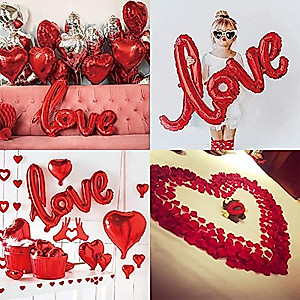 Valentines Day Balloons,101 PCS Heart Balloons for Valentines Day Decorations,Valentine Decorations,Heart Balloons Love Balloons Aluminum Foil Balloons for Birthday Party Wedding (101 PCS)