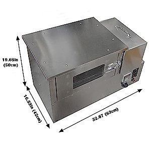 EQCOTWEA 1800W Commercial Electric Rotational Pizza Cone Oven with 12pcs Stainless Steel Cone Bases 110V Ajustable Temperature with Removable Tray for Use with Pizza Cone Forming Machine