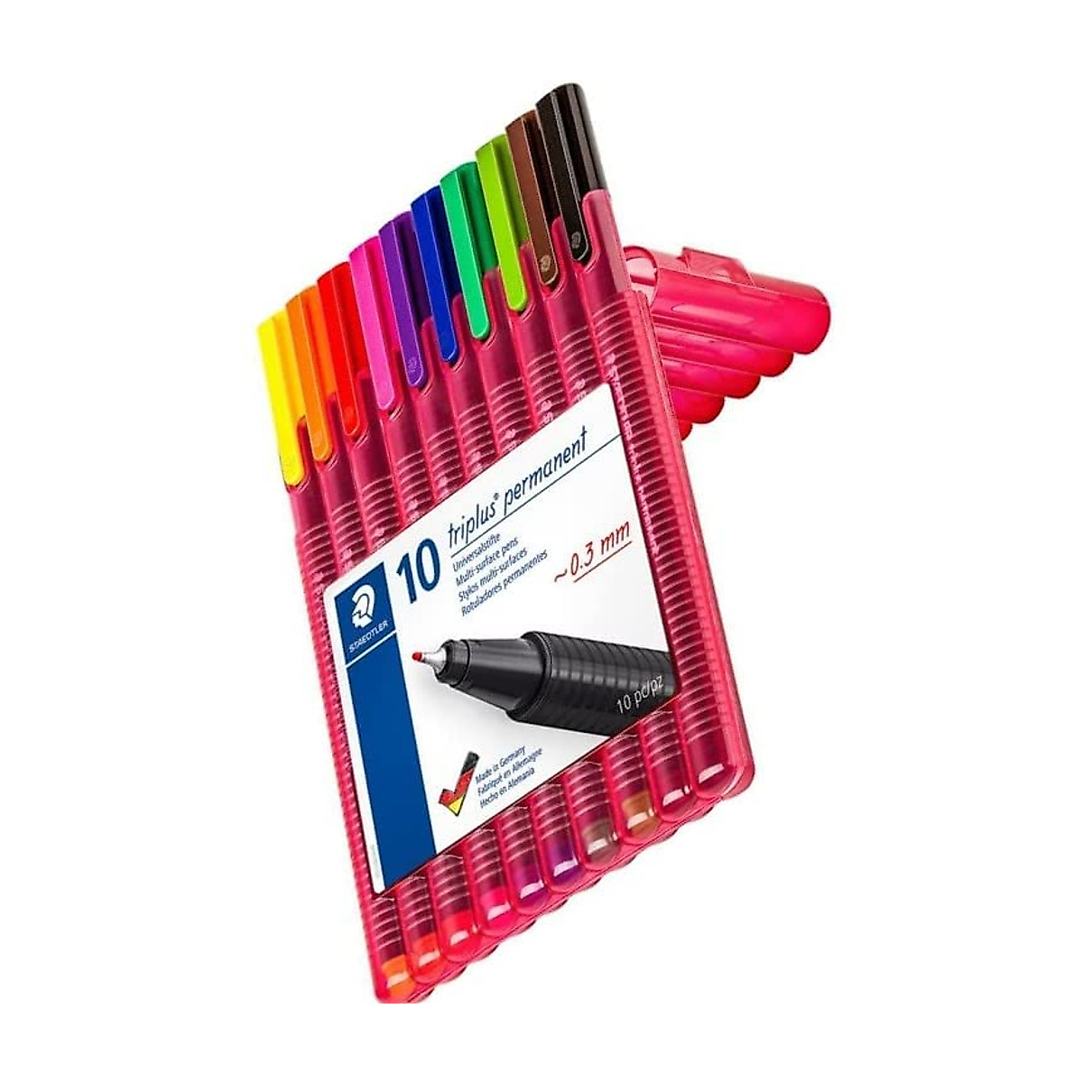 Staedtler 10 Triplus Permanent Multi-surface Pens