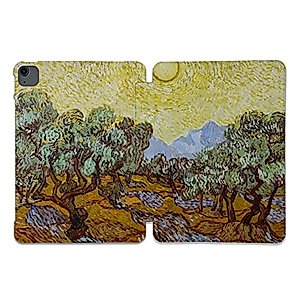 Van Gogh Olive Trees Case Compatible with All Generations iPad Air Pro Mini 5 6 11 inch 12.9 10.9 10.2 9.7 7.9 Plastic Fabric Cover Slim Smart Stand SN642 (8.3" Mini 6th gen)