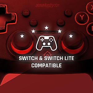 Snakebyte Gamepad Controller for Nintendo Switch/Lite/OLED – Gamepad S Pro – Dual Motor Turbo Vibration – Ergonomic – Programmable – Bluetooth – Dual Analog Joysticks