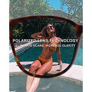 FIMILU 2 Packs Sunglasses for Women Polarized UV400 Protection Lens Big Frame Fashion Glasses Trendy Stylish Shade