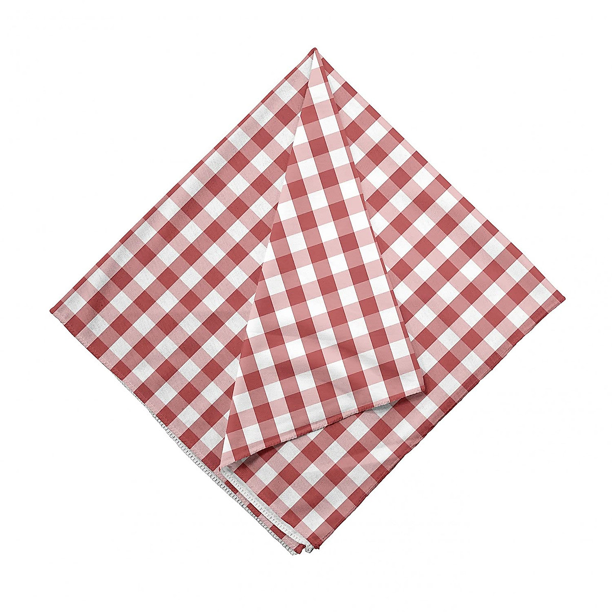 Ambesonne Unisex Bandana, Checkered Traditional Gingham, White Coral