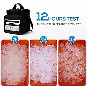 TOURIT Soft Cooler Bag 40/52 Can Large Collapsible Soft Sided Cooler 33/39 L Beach Portable Cooler Ice Chest Insulated for Picnic, Beach, Trip, Black