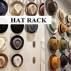 Wood Wall Hooks Entryway Coat Hooks Wall Mounted Hat Organizer Rack, 4 Pack Heavy Duty Hooks for Hanging Bathroom Towels, Plants