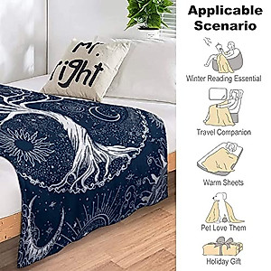 Tree of Life Throw Blanket Soft All Season Fleece Blanket Sofa Bed Lightweight Blanket Print Cute Stuff for Men and Lovers 40"x50"inch