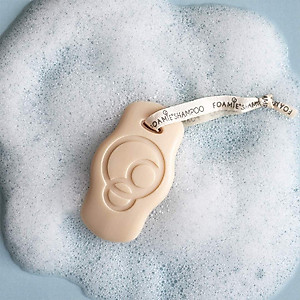 Foamie Solid Shampoo, Normal Hair & Curls with Coconut Oil, Hair Shampoo for Natural Shine 100% Vegan, Plastic-Free, 80 g