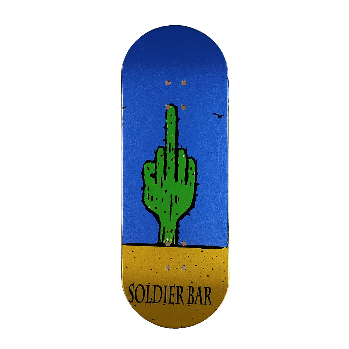 SOLDIER BAR Fingerboards complete (5 Layer Canadian Maple 34mmx 98mm DECK) Finger Skateboards (+34mm Truck+Globular Wheels) (Cactus)