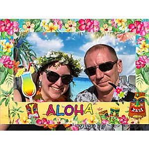 24 PCS Aloha Party Photo Booth Props Hawaiian Party Photo Booth Props Aloha Party Photo Booth Frame Aloha Party Supplies Aloha Baby Shower Decoration Aloha Bridal Shower