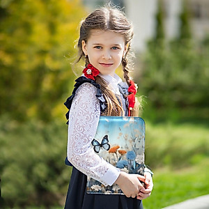 PYBUG Butterfly Trading Card Binder with Nylon Strap 4-Pocket Waterproof PU Leather Card Collection Binder for 400 Cards Sturdy Card Holder Folders for Game Cards,Sports Cards