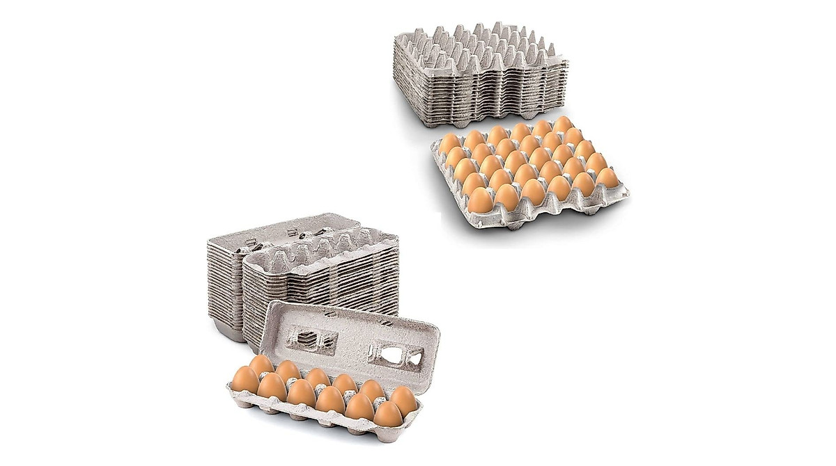 Durable Biodegradable Egg Cartons - Store Up to 30 Eggs