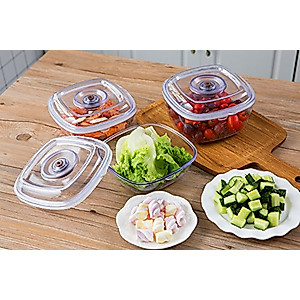 GERYON Vacuum Seal Container for Food Preservation, 2.1 QUART(2 LITER）Work with GERYON Vacuum Sealer Machine