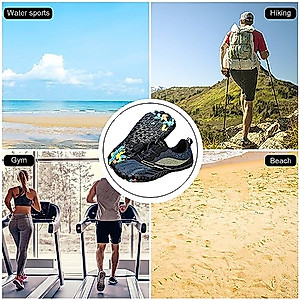 Snugeasy Water Shoes for Women Men Quick Dry Aqua Shoes Slip-on Hiking Swimming Shoe for Water Parks, Surfing, Swimming, Beach, Boating