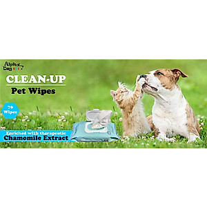 Deodorizing Hypoallergenic Heavy Duty Thick Durable Pet Grooming Wipes Unscented Cleans Face, Ears, Body, Butt and Eyes – Bath Alternative, Super Convenient, Ideal for Home or Travel (Pack of 1)