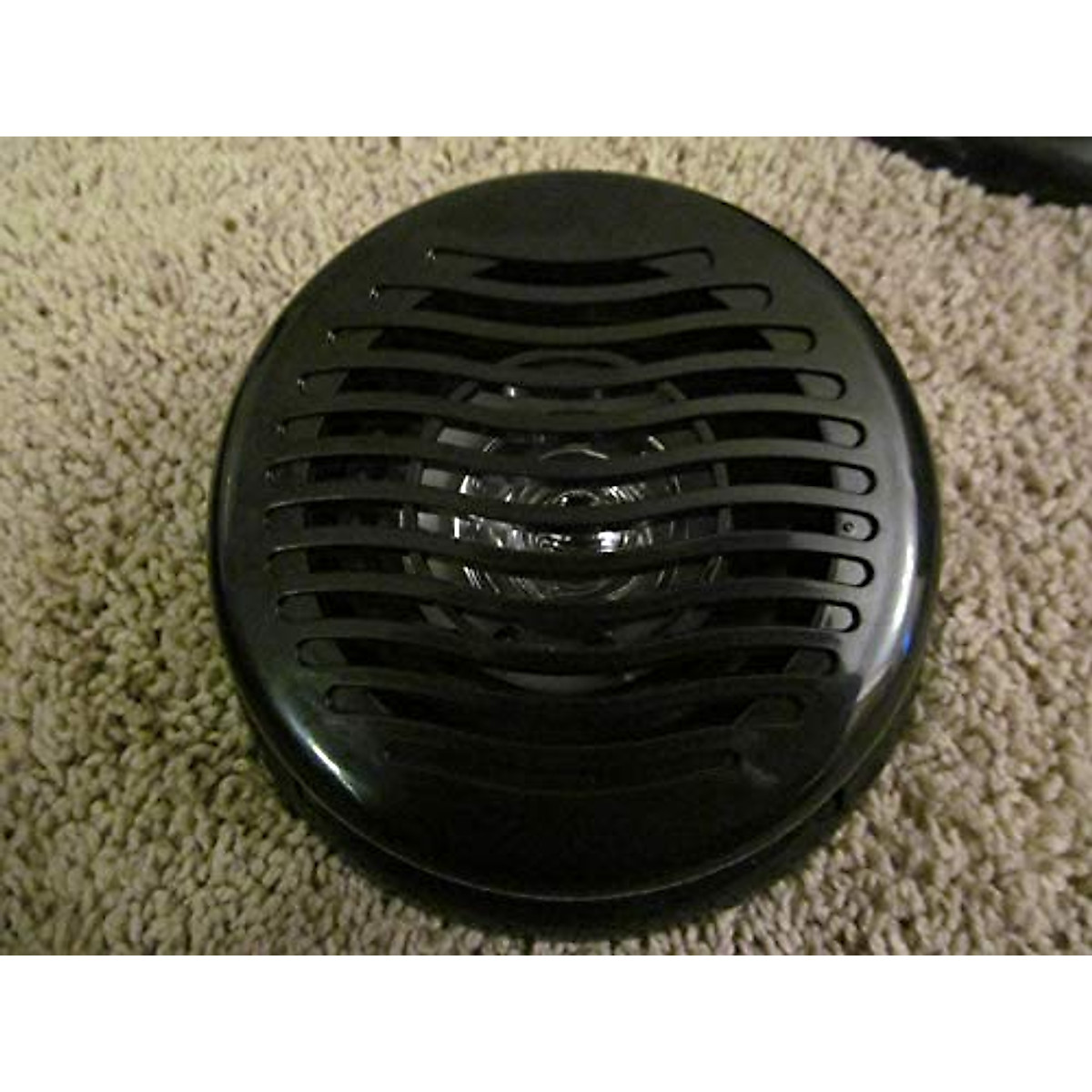 2 RV Marine Gloss Black Wavy Silver 5.25" Flush Mount Speaker UV Waterproof