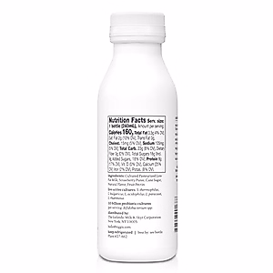 siggi's® Probiotic Drinkable Whole Milk Yogurt, Strawberry, 8 oz. – Single Serving, Only 5 Ingredients