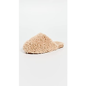UGG Women's Maxi Curly Slide Slipper, Sand, 7