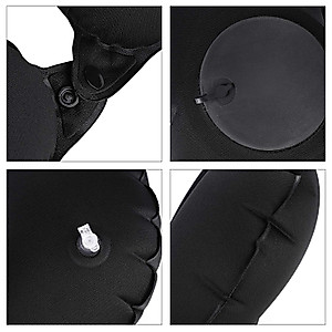 Portable U Neck Pillow Inflatable Travel Neck Pillow for Sleep Baby Car Seat Neck Support Pillow Cushion Headrest Head Protection for Airplane Train Pushchair Stroller Lightweight Washable