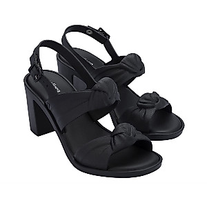Melissa - Womens Velvet Heel Sandals, Size: 6 M US, Color: Black