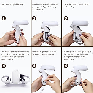 Number-one Quest 2 Charging Dock VR Headset Charging Stand for Meta Quest 2 Magnetic Charging Station for VR Headset and Touch Controllers, High Speed Charging Stand, USB-C Link Cable