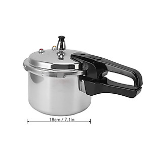 Aluminium Alloy Pressure Cooker, 3L Stainless Steel Pressure Cooker for Home, Easy to , 18cm Bottom Induction Compatible Pressure Canner for Indian Cooking, Soups, and Rice Recipes
