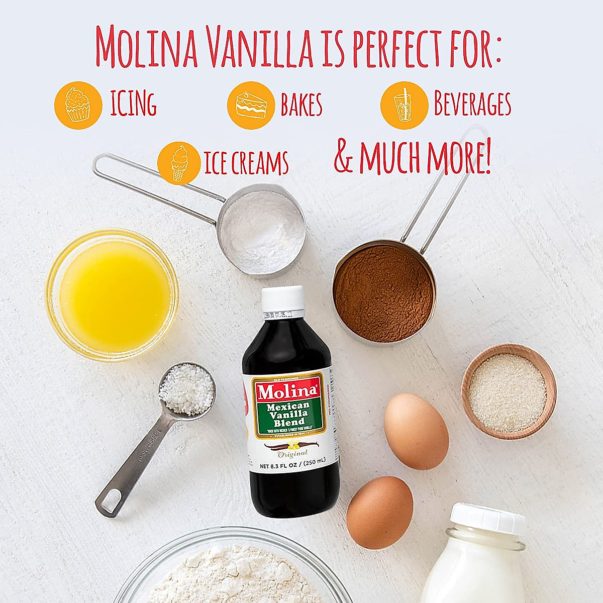 Molina Mexican Vanilla Blend Extract - Original, 8.3 Fl Oz