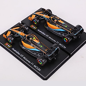 1:43 2022 MCL36 F1 Racing Car NO.3 NO.4 Alloy Model Car for Bburago 38064 (NO.3 Hardcover Edition)