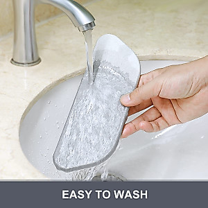 Magicfour 2 Pack Quick Dry Drip Catcher for Refrigerator Drip Tray, Diatomite Refrigerator Water Drip Catcher, Water Absorbent Fridge Water Dispenser Drip Tray, Slim, Reusable, Grey, 2 Sizes