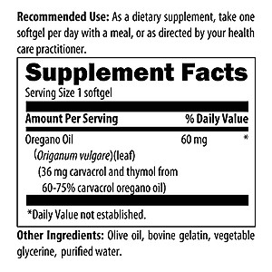 Designs for Health Oil of Oregano Softgels - Oregano Oil Supplement with Highly Concentrated Carvacrol - Supports Intestinal Cleansing - Small Pills (120 Softgels)