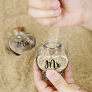 Chelmon Honeymoon Sand Keepsake Jar Mr and Mrs Gifts Bridal Shower Unique Gifts Honeymoon and Wedding Gifts Engagement Gifts for Couples Bride and Groom