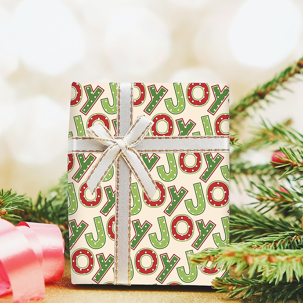 Whaline 12Pcs Christmas Cotton Fabric Bundles Xmas Tree Snowflake Dot Stripe Printed Fat Quarters Holiday Sewing Fabrics for DIY Handmade Crafting, 18 x 22 Inch