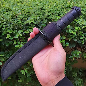 DOOM BLADE 11" Hunting Knife - Fixed Blade Knife with Sheath - Tactical Boot Knives - Tactical Bowie Survival Knife for Camping, Hunting,Outdoor, Hiking Fishing (Black)