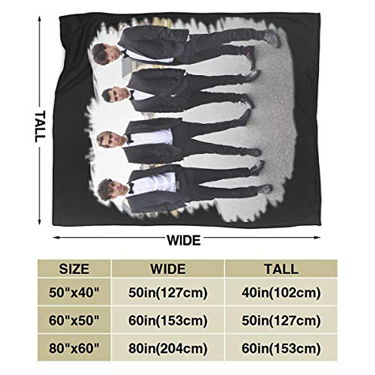 Dobre Brothers Music Band Soft and Warm Throw Blanket Digital Printed Ultra-Soft Micro Fleece Blanket 50"x40"
