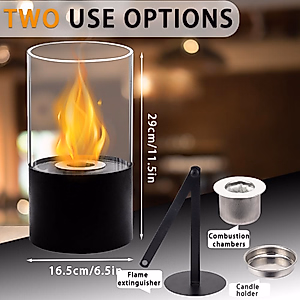 Tabletop Fire Bowl Pot|Indoor/Outdoor Portable Tabletop Fireplace–Clean-Burning Bio Ethanol Ventless Fireplace
