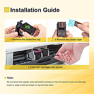 61XL Ink Cartridge Combo Pack High Yield Replacement for HP 61 Ink Work with Envy 5530 4500 4502 5534, Deskjet 1000 1010 3050 1056 1510, Officejet 4635 4630 Series Printer (Black, Tri-Color, 2-Pack)