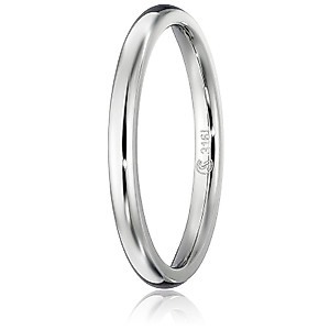 Surgical Stainless Steel 2mm Domed Wedding Band Thumb/Toe Ring Comfort-Fit High Polish, size 9